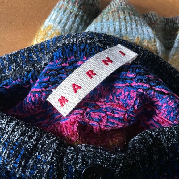 Marni | Skirts | Marni Crazy Mix Button Up Knit Skirt | Poshmark